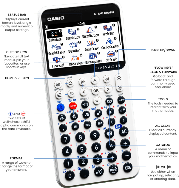 fx-1AU GRAPH Calculator - Graphing Calc | Casio Education